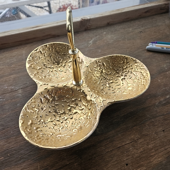 Art | Hand Decorated 22 K Gold Weeping Gold Dish | Poshmark